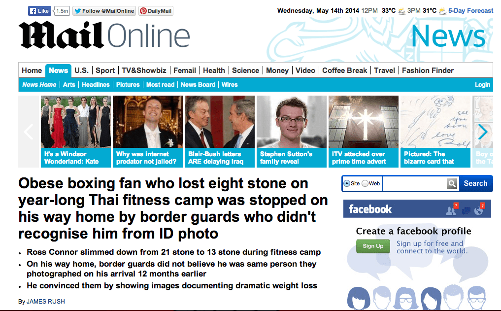 Sumalee Student Ross Connor hits the headlines after incredible weight ...