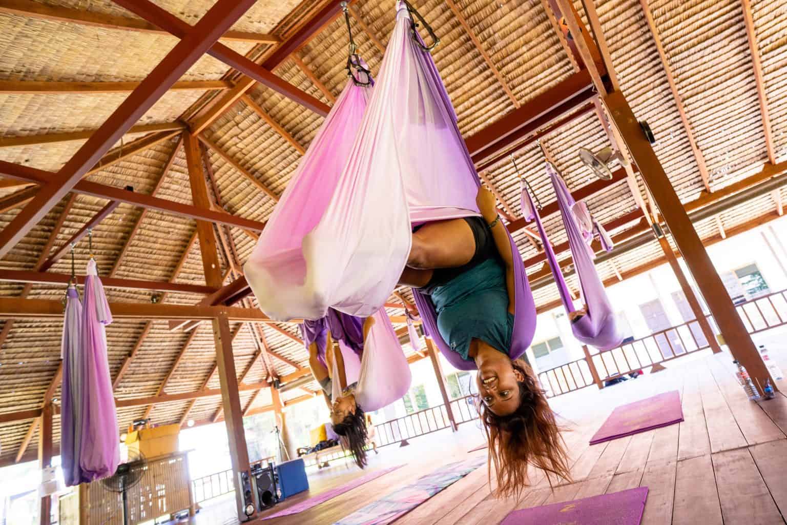 Aerial Yoga: 9 Benefits for Your Mind, Body & Soul | Sumalee Boxing Gym